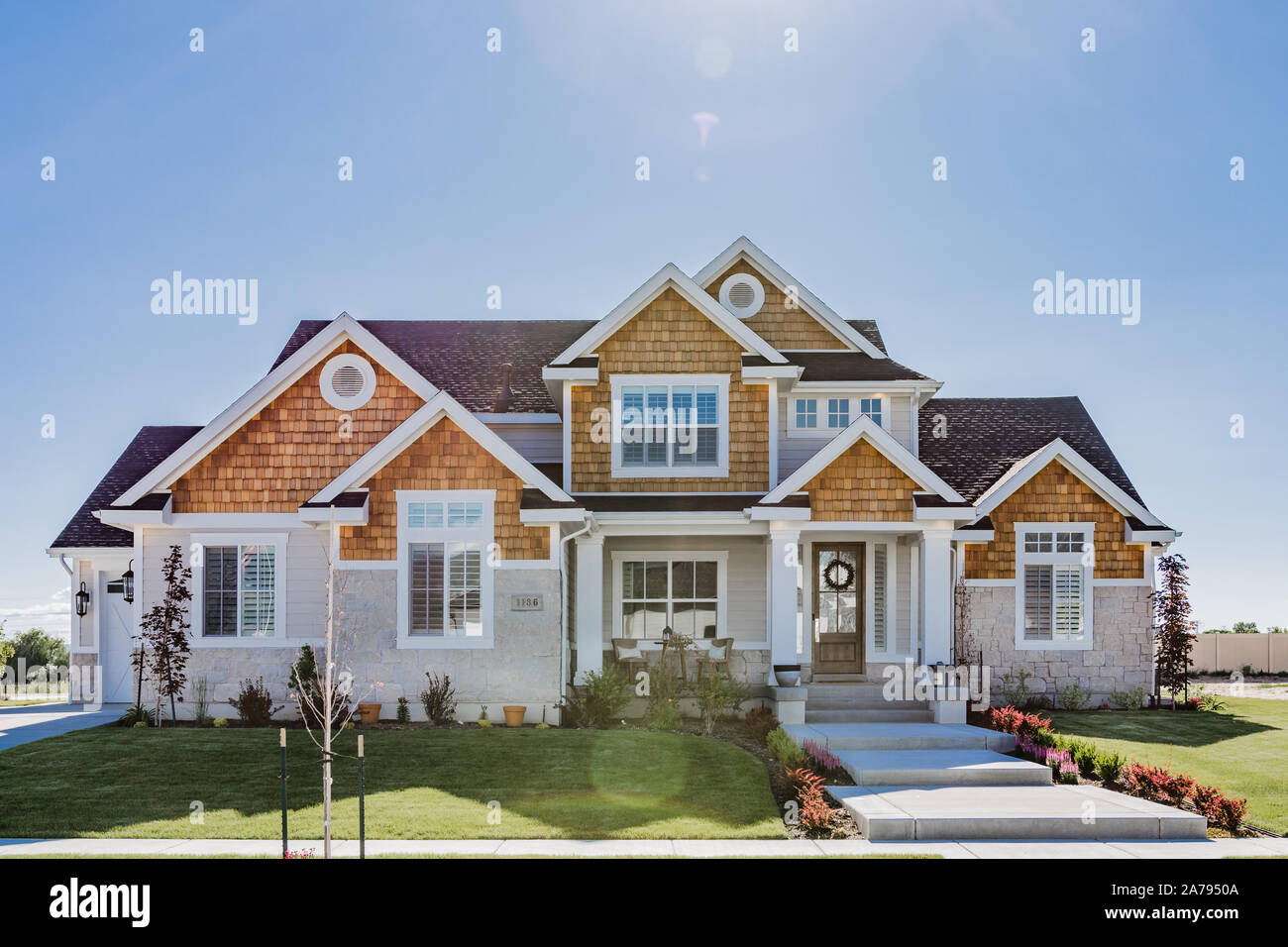 Upscale modern home in new development, meticulously landscaped, large ...