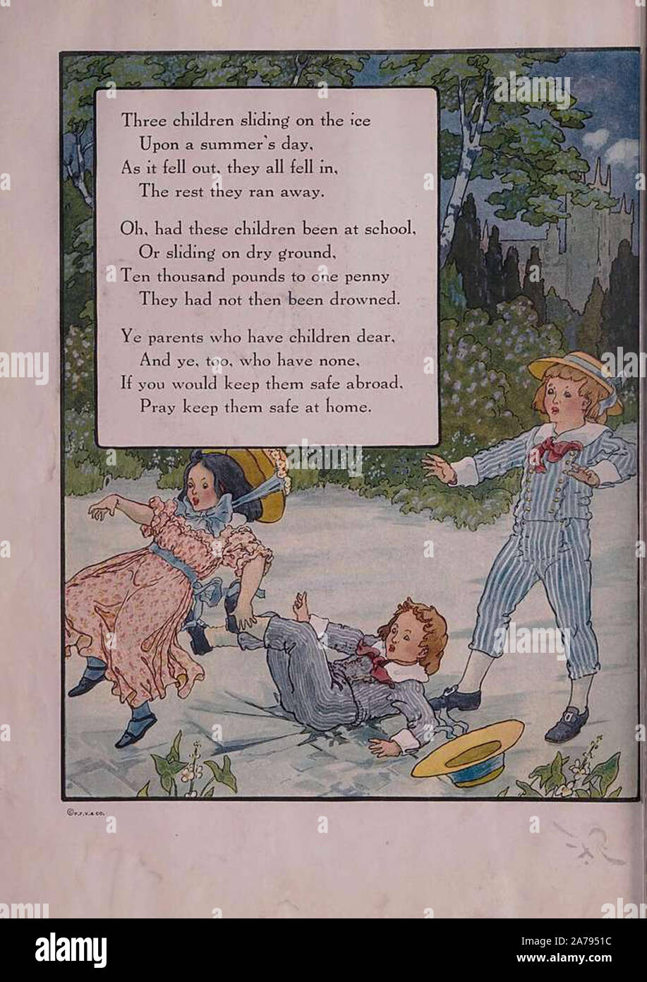 vintage nursery rhyme illustration artwork Stock Photo - Alamy