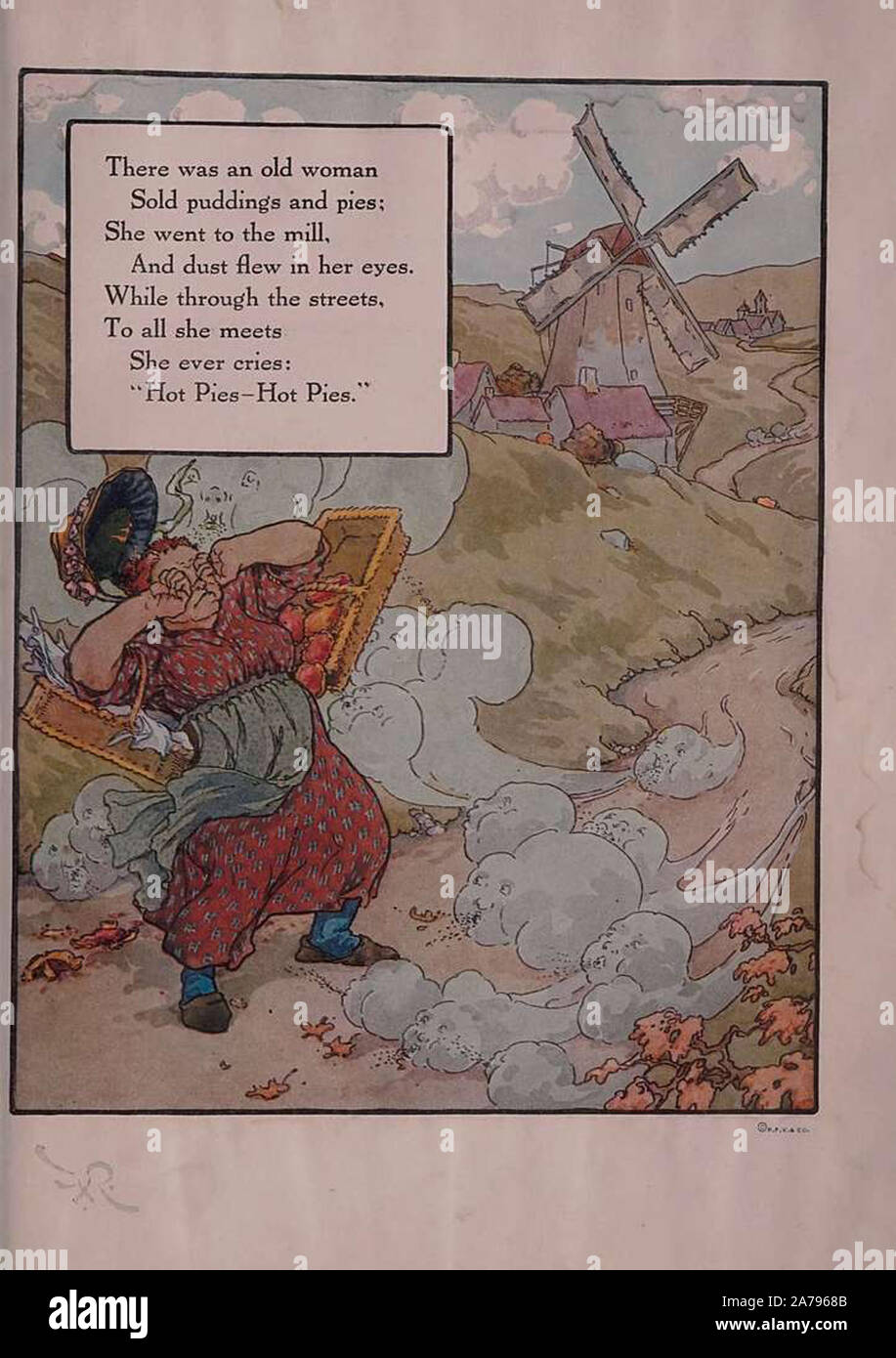 vintage nursery rhyme illustration artwork Stock Photo - Alamy