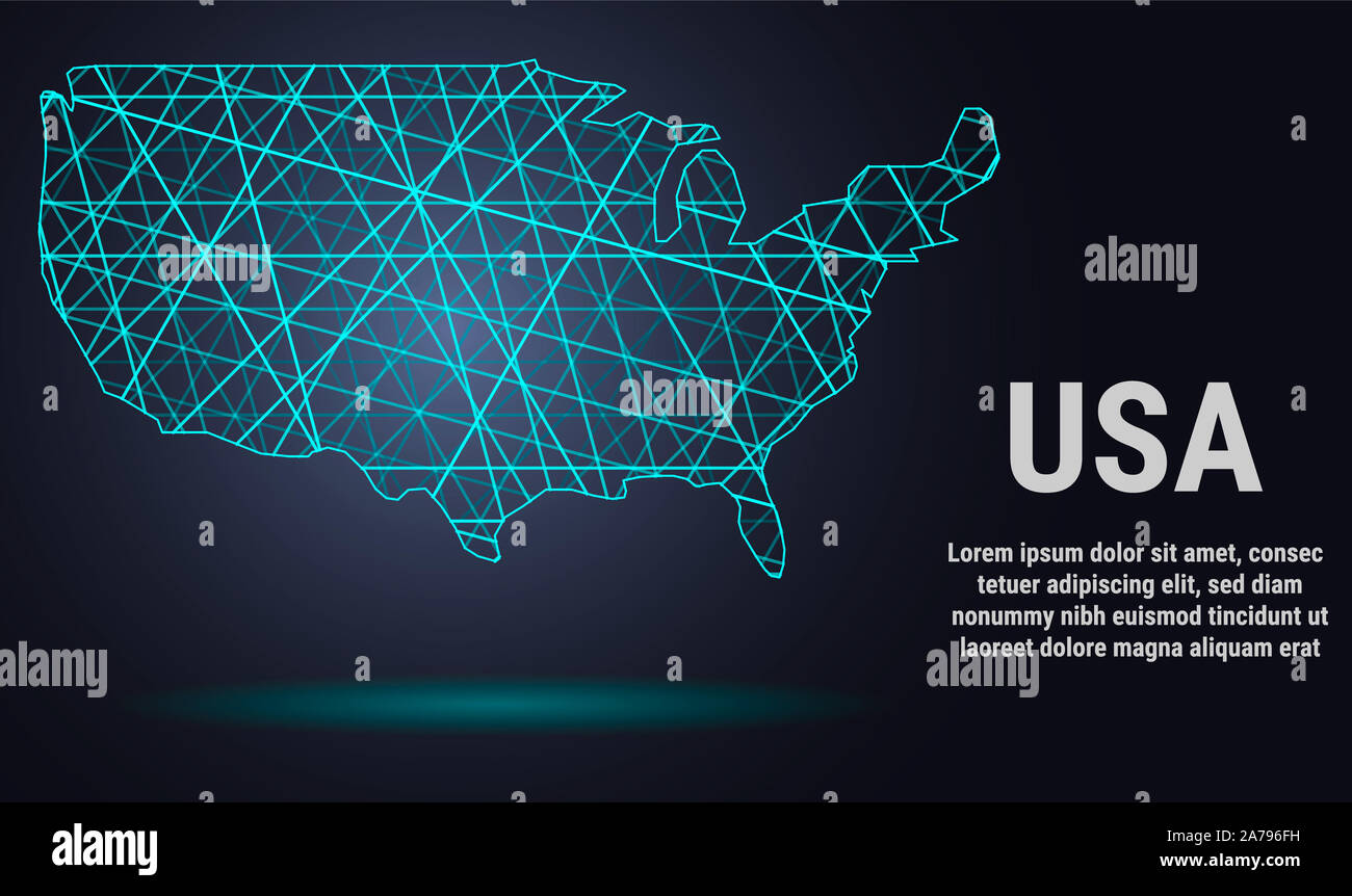 USA modern map Stock Photo - Alamy
