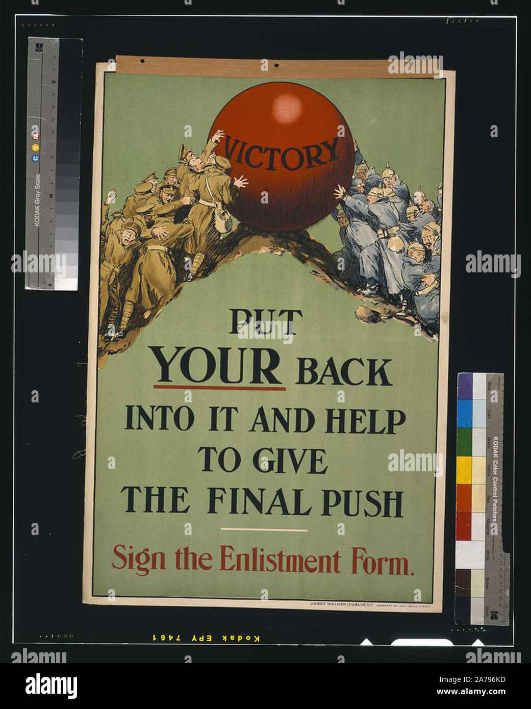 vintage army recruitment poster or propaganda poster for WWI Stock ...