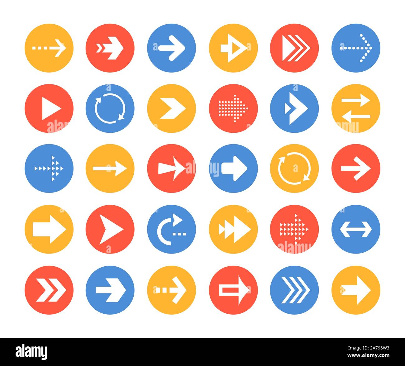 Arrows collection - set of navigational web elements Stock Vector Image ...
