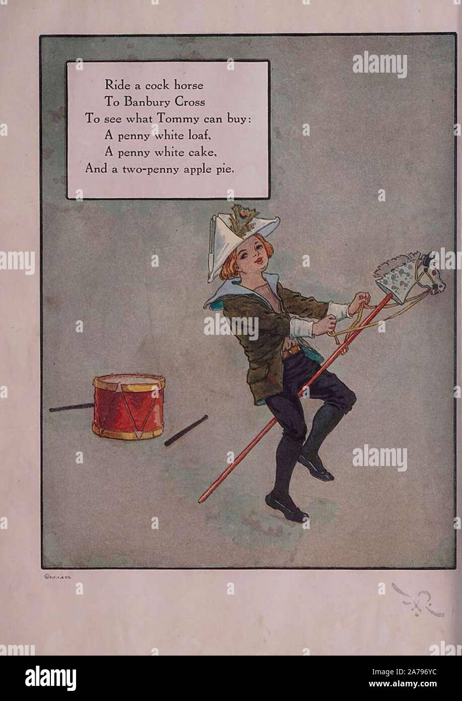 vintage nursery rhyme illustration artwork Stock Photo - Alamy