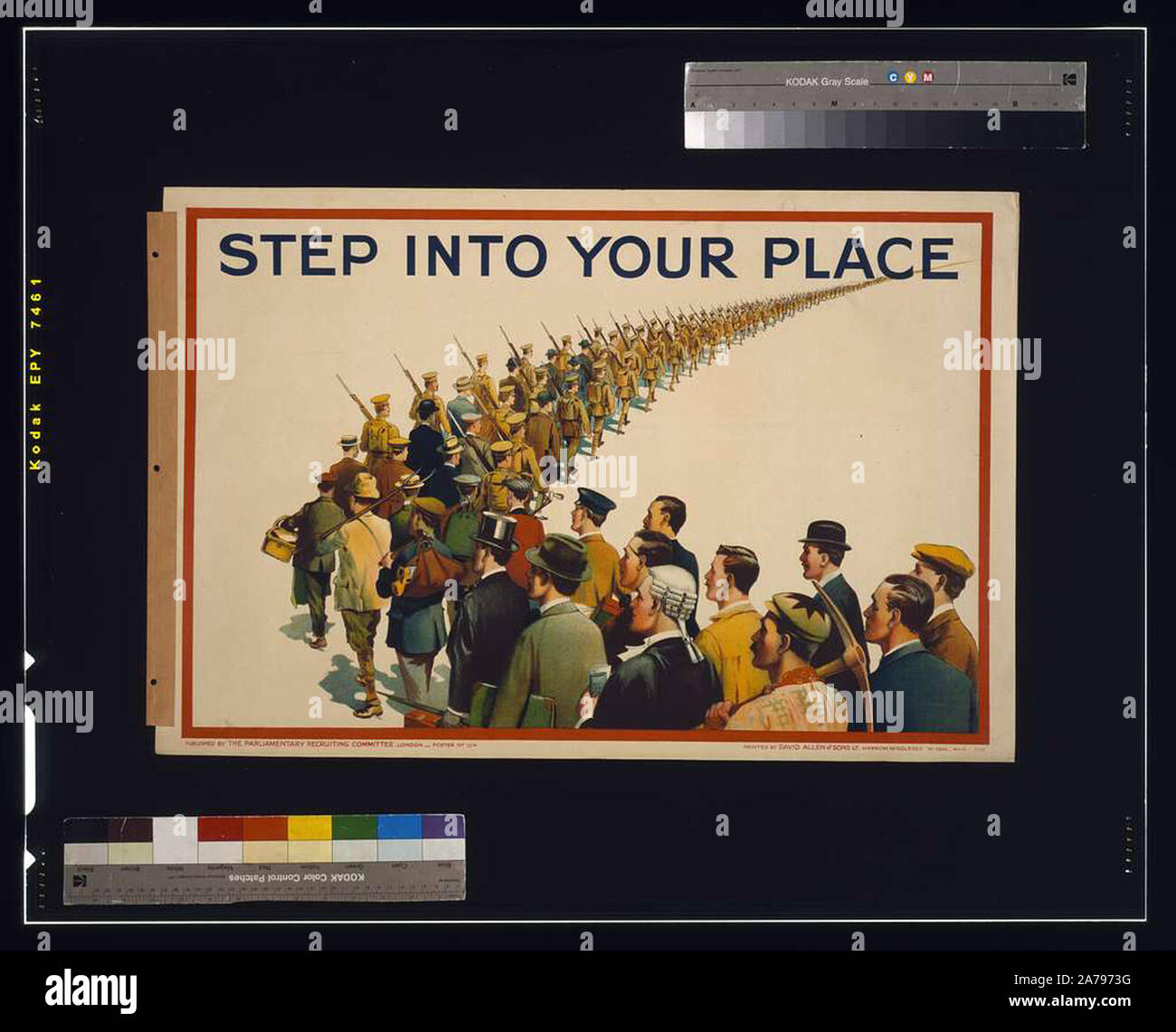 vintage army recruitment poster or propaganda poster for WWI Stock ...