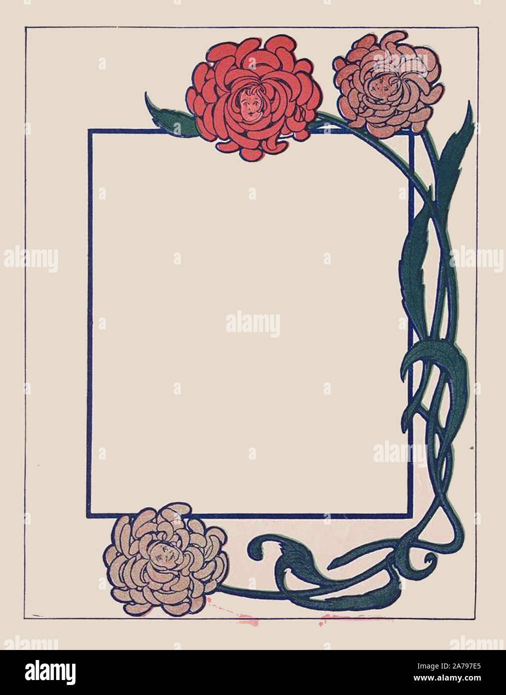 beautiful ornate floral scrolling frame for text or posters etc Stock ...