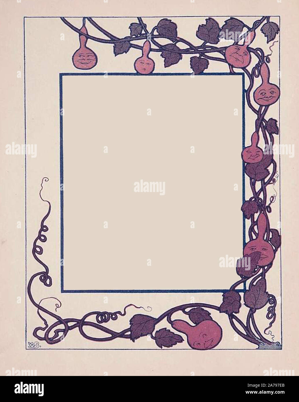 beautiful ornate floral scrolling frame for text or posters etc Stock ...