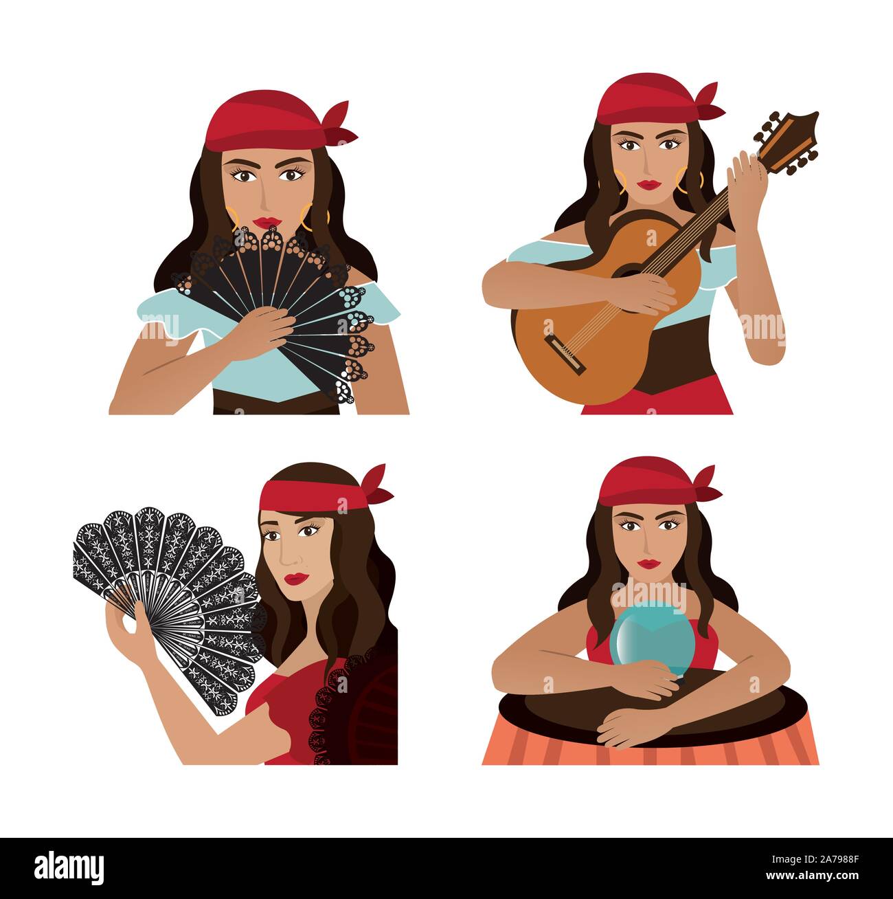 Gypsy Stock Vector Images - Alamy