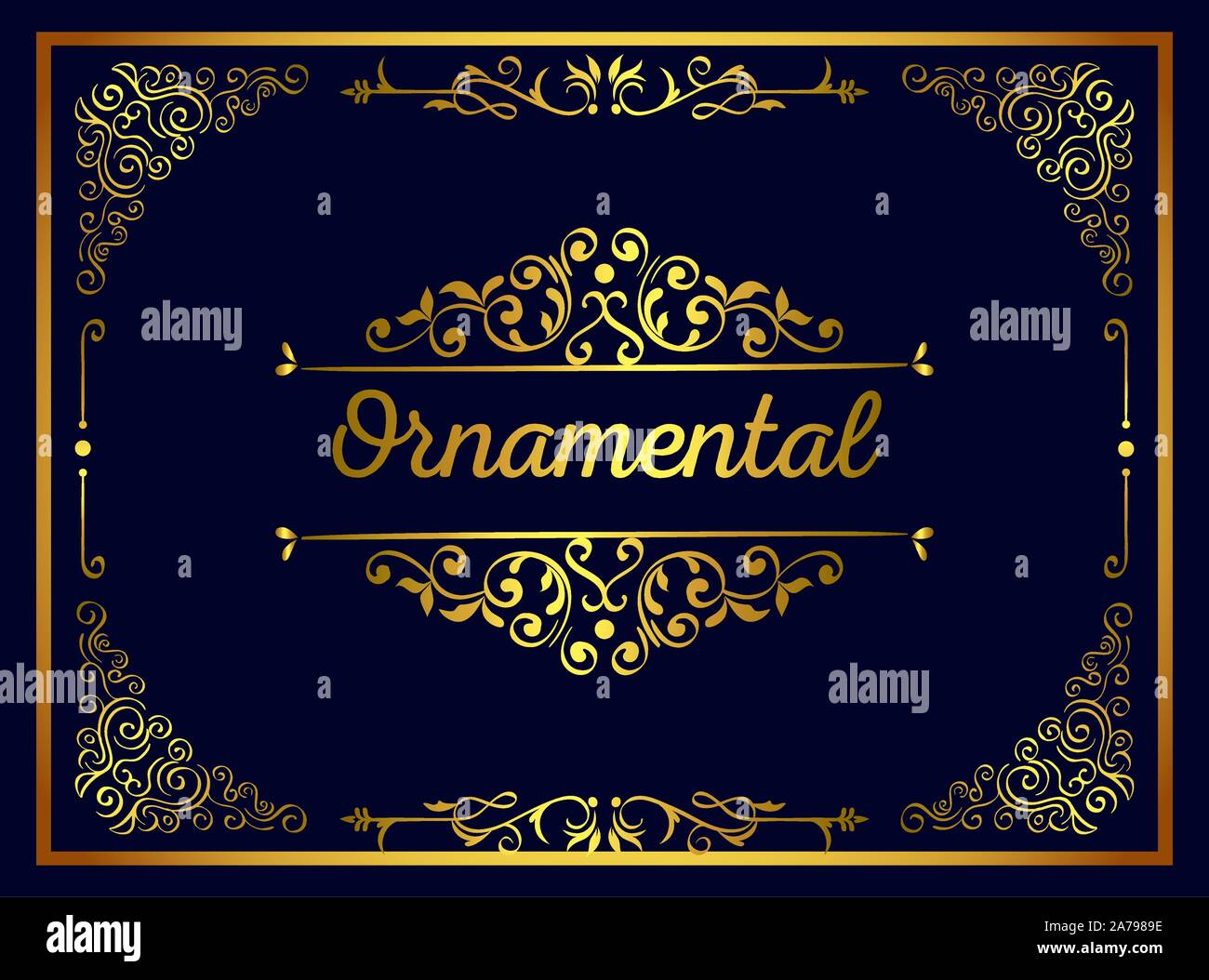 elegant golden ornamental frame icons Stock Vector Image & Art - Alamy