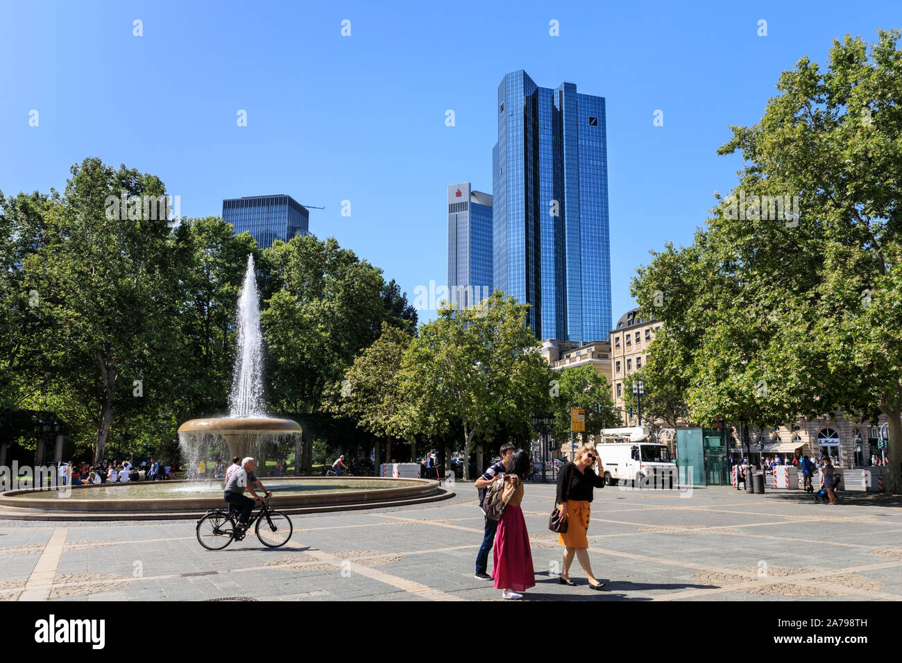 Opernplatz with opera tower hi-res stock photography and images - Alamy