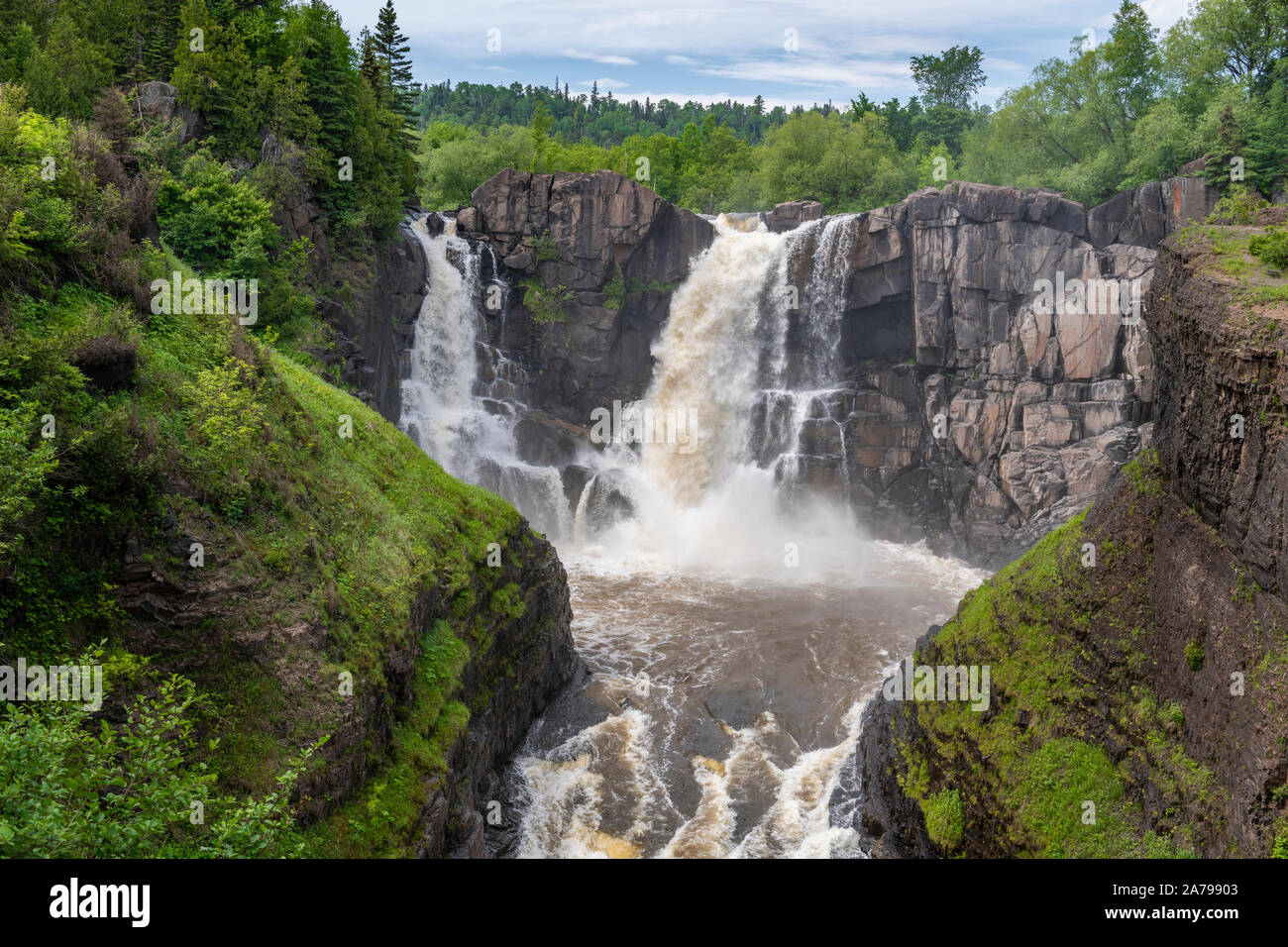 High Falls of the Pigeon River. Minnesota-Canada border. Grand Portage ...
