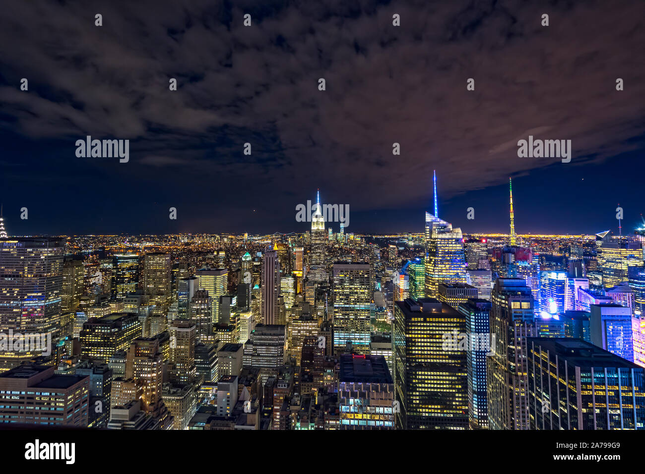 View From Top Of The Rock At Night