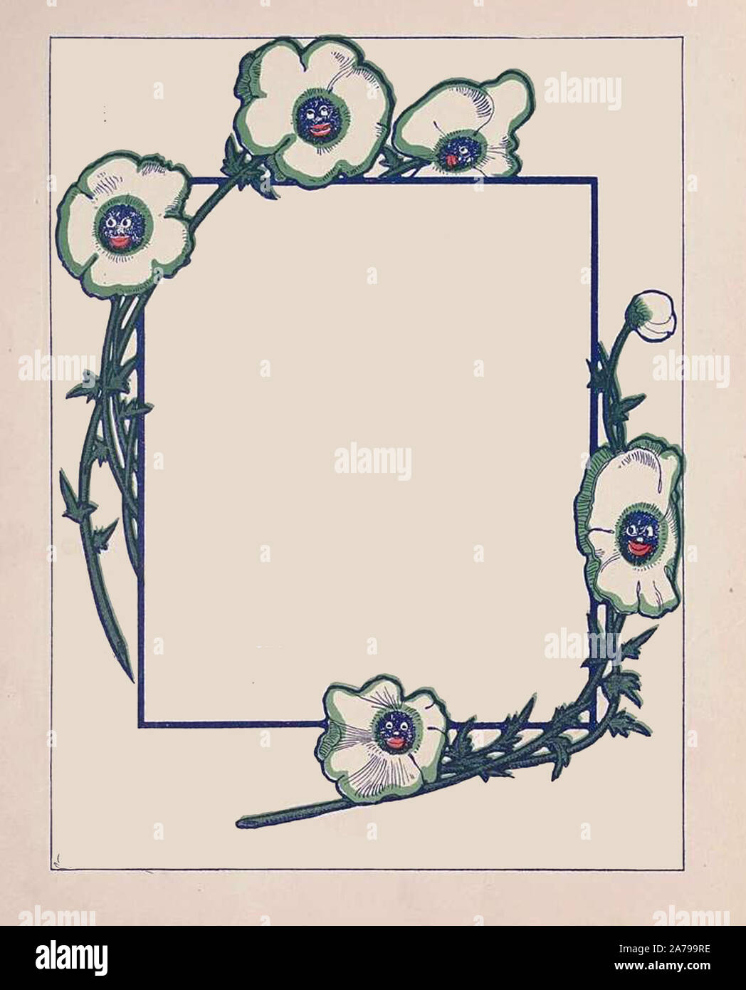 beautiful ornate floral scrolling frame for text or posters etc Stock ...