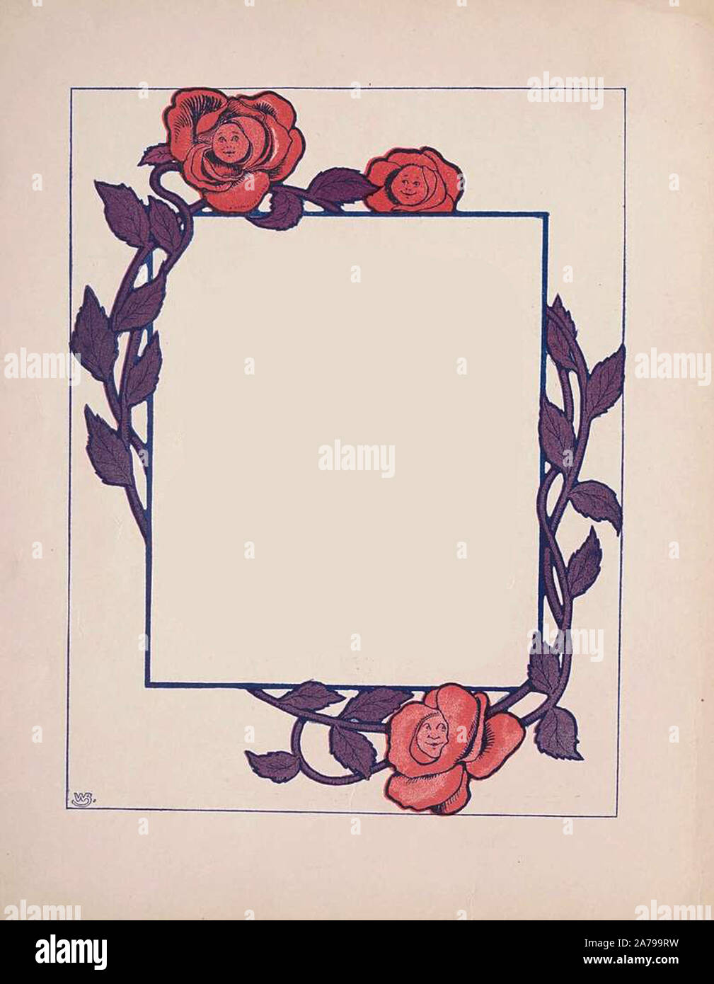 beautiful ornate floral scrolling frame for text or posters etc Stock ...
