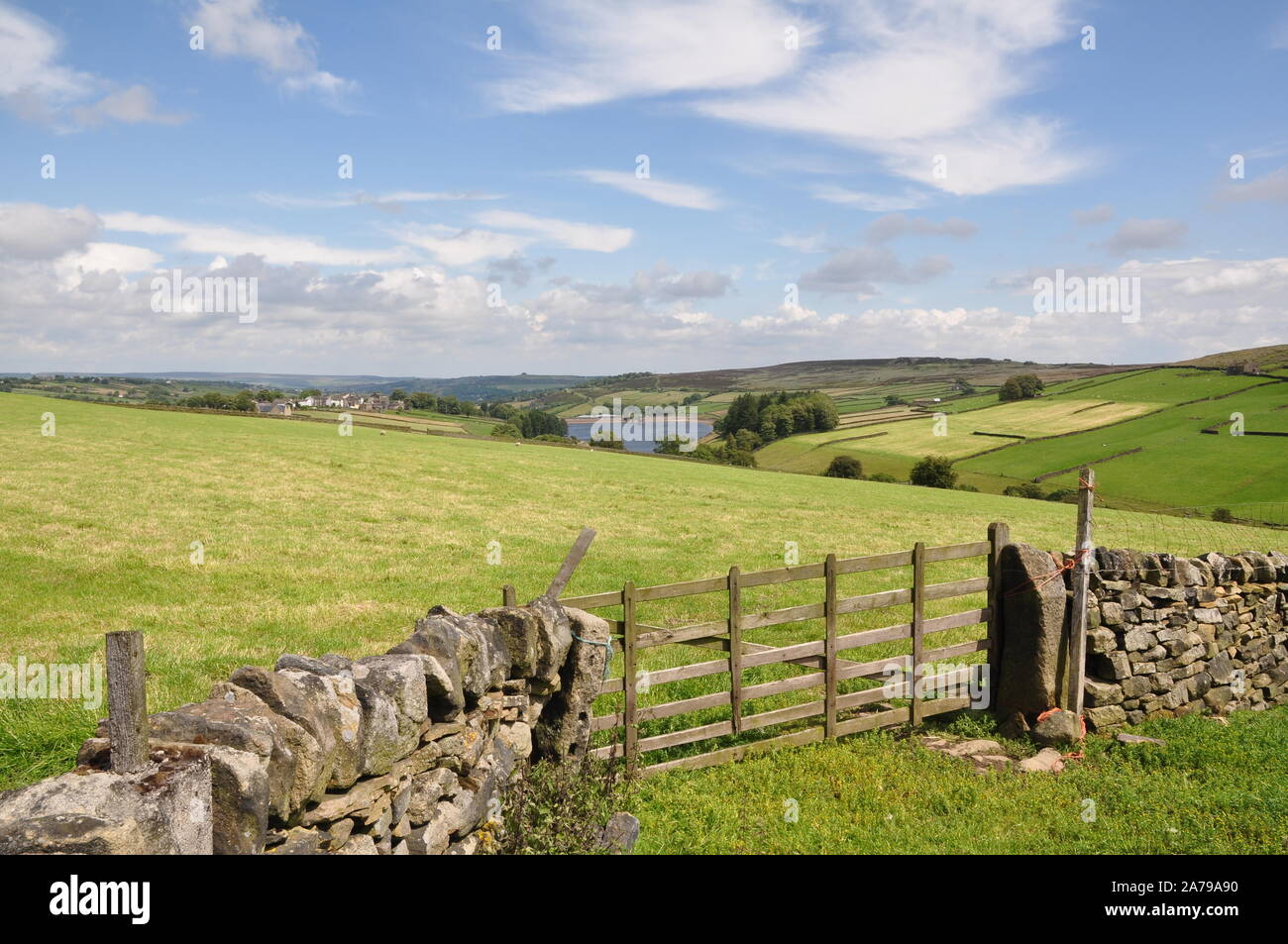 Haworth countryside, through a gate, Bronte country Stock Photo - Alamy
