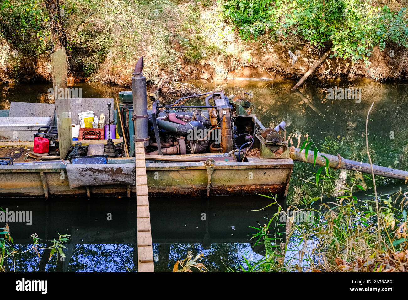 Old Dredging Machine Stock Photo - Alamy