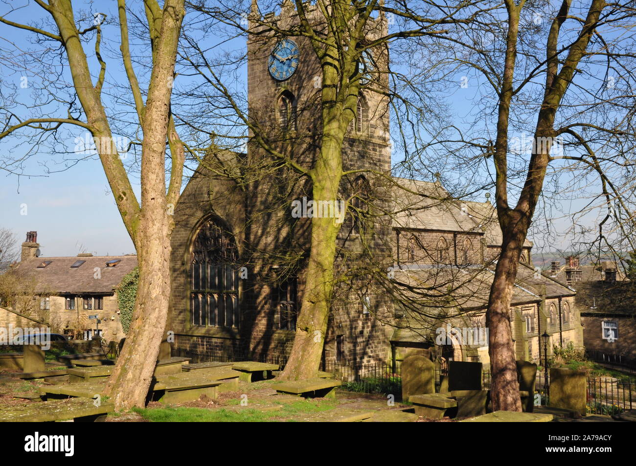St Michael and all Angels' church, Haworth, Bronte country, Yorkshire ...