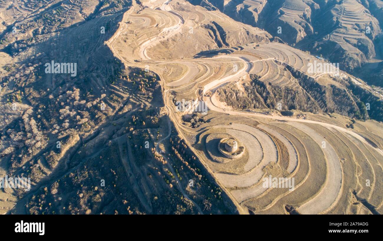 Hohhot. 31st Oct, 2019. Aerial photo taken on Oct. 31, 2019 shows a ...