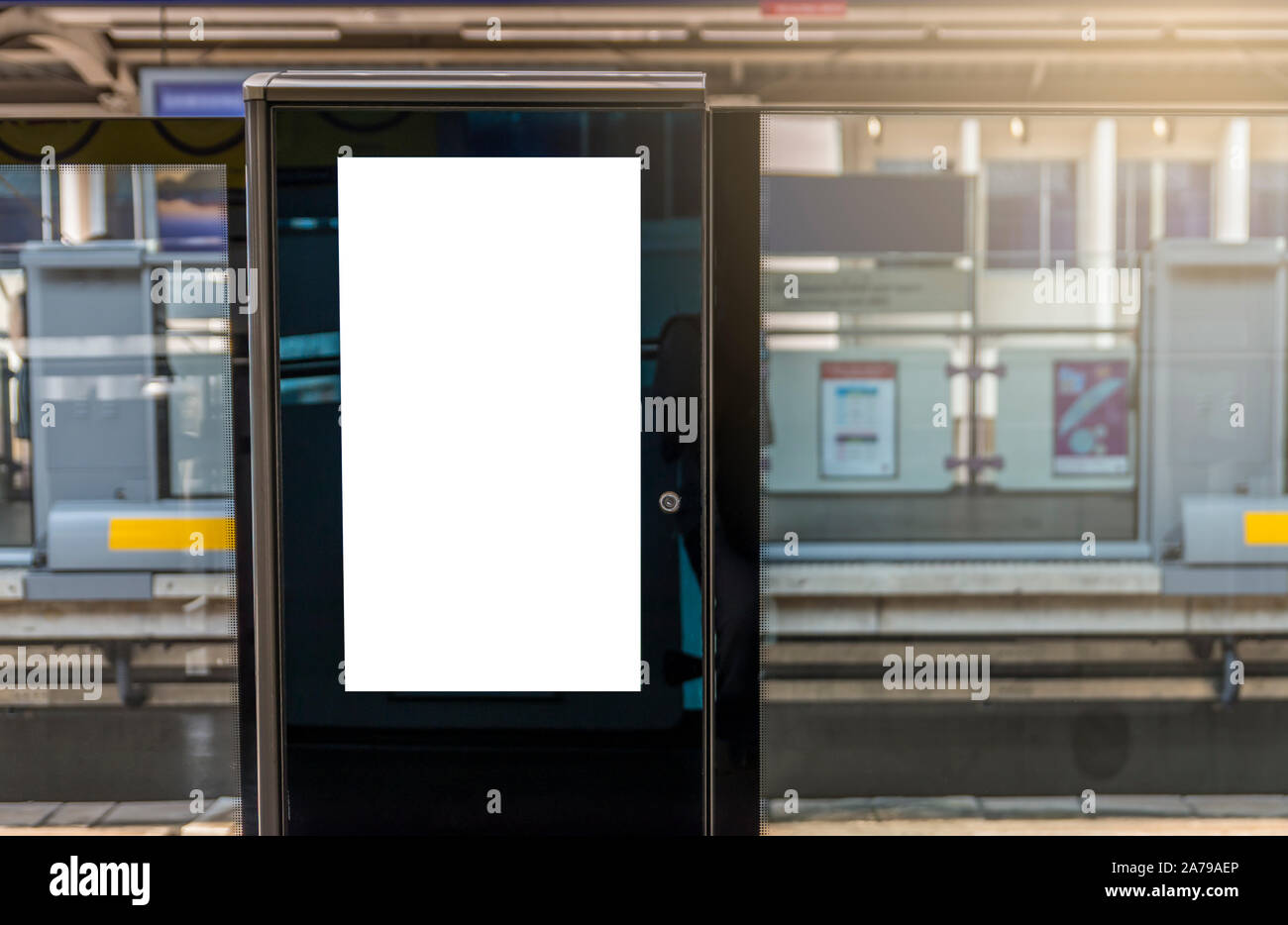 Digital poster train platform hi-res stock photography and images - Alamy