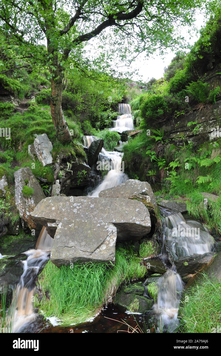 Bronte Waterfall, Bronte falls, Haworth Moor, Bronte country, Yorkshire ...