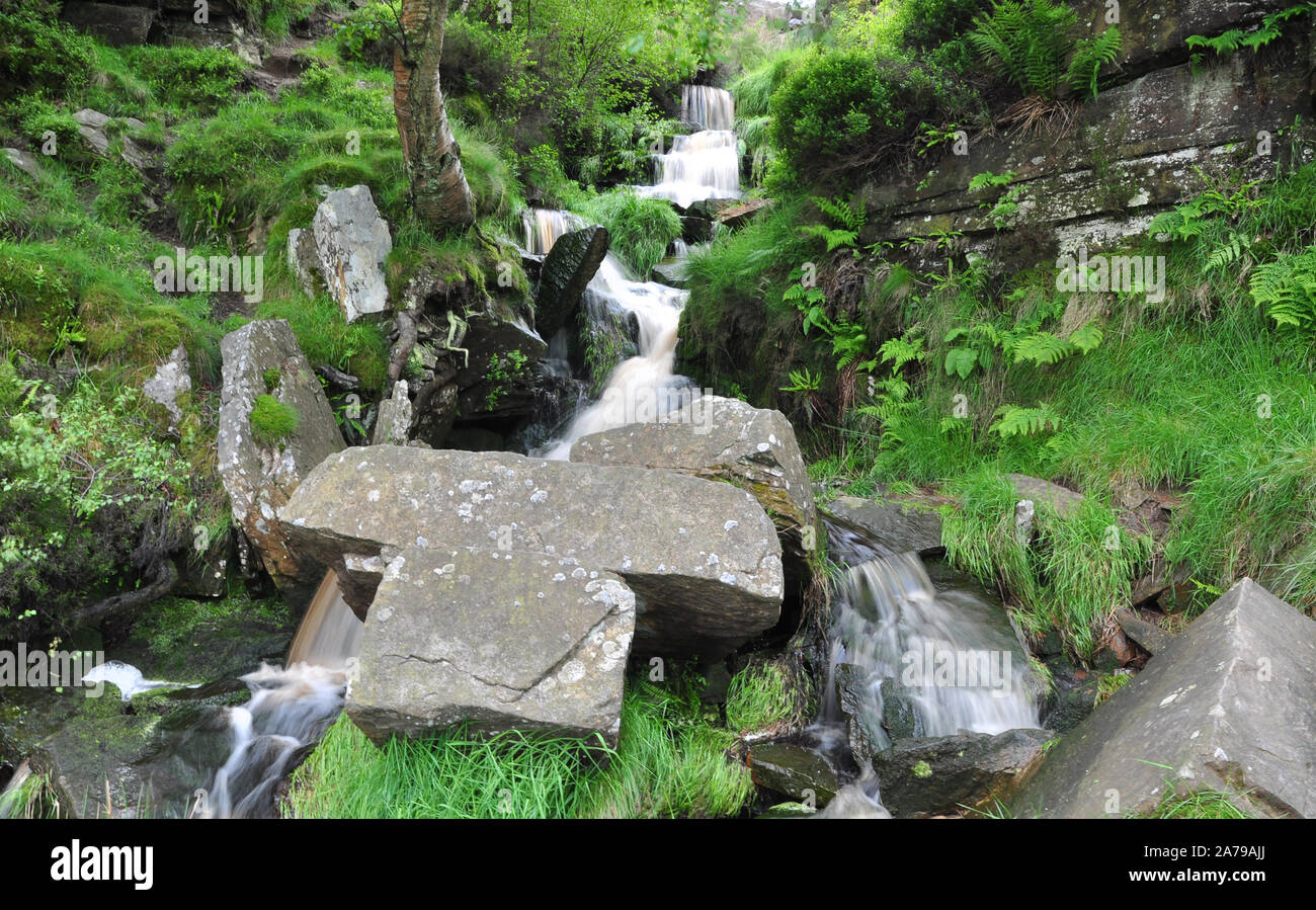 Bronte Waterfall, Bronte falls, Haworth Moor, Bronte country, Yorkshire ...