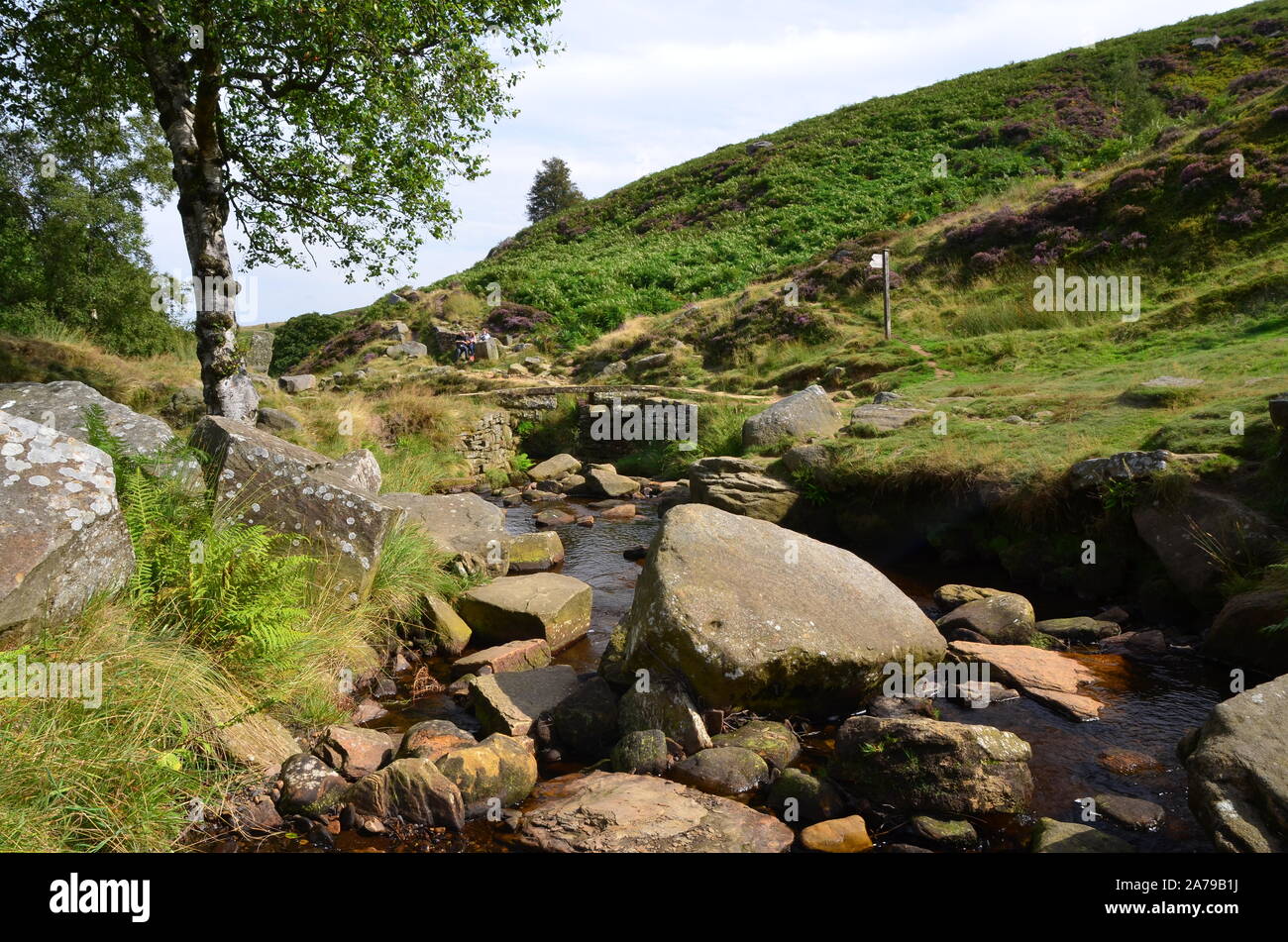 Bronte bridge in Summer, Haworth moor, Bronte country Stock Photo - Alamy