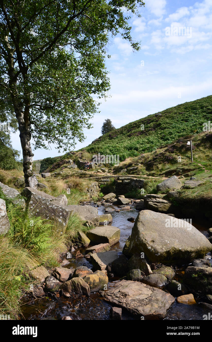Bronte bridge in Summer, Haworth moor, Bronte country Stock Photo - Alamy