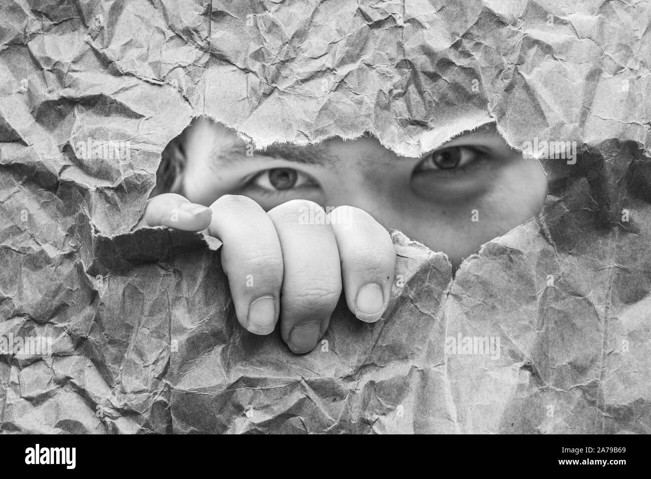 Child Tearing Paper High Resolution Stock Photography and Images - Alamy