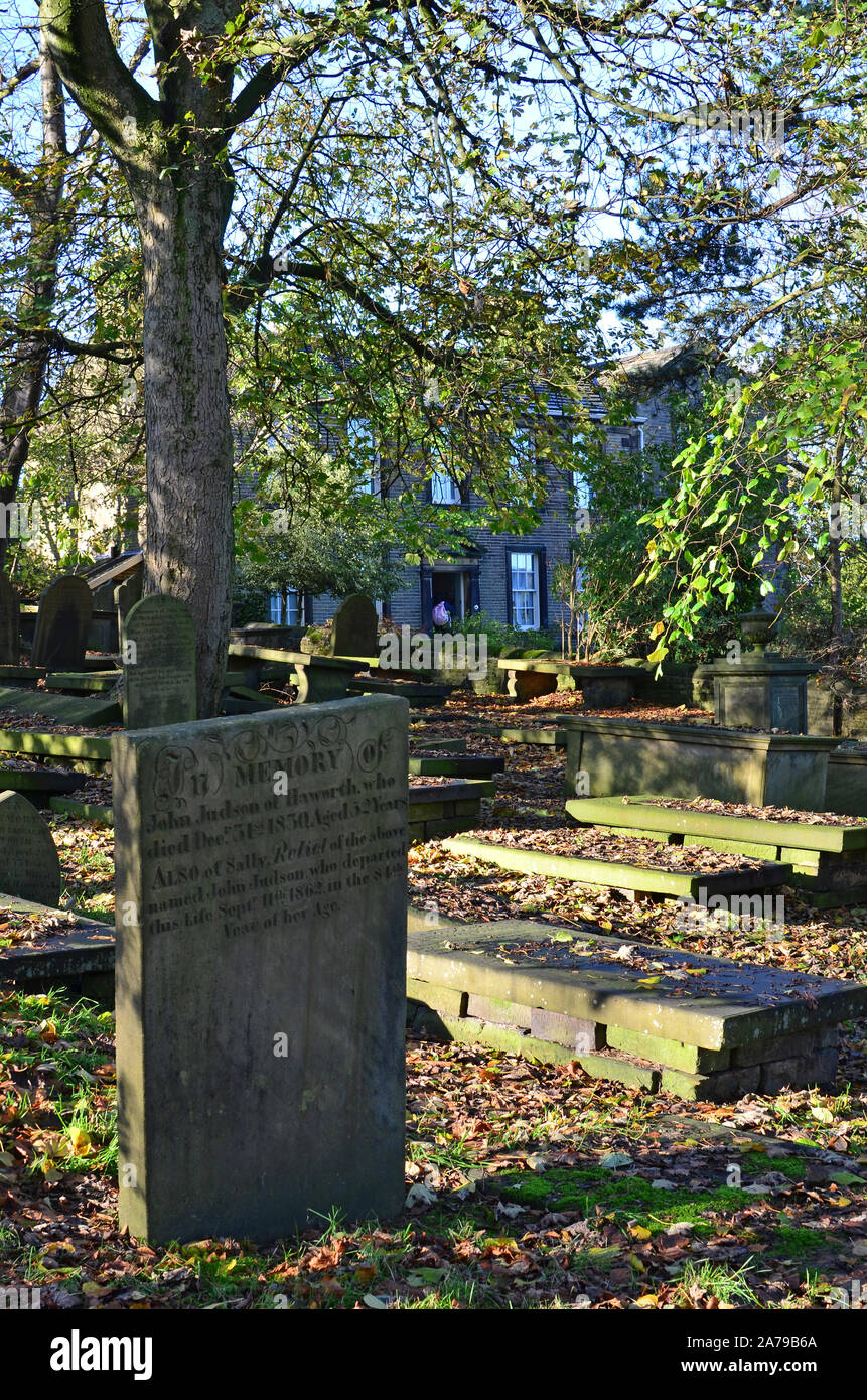 Bronte Parsonage museum in Autumn, Haworth, Yorkshire Stock Photo - Alamy
