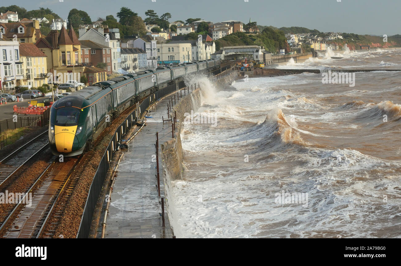 Train waves railway weather hi-res stock photography and images - Alamy