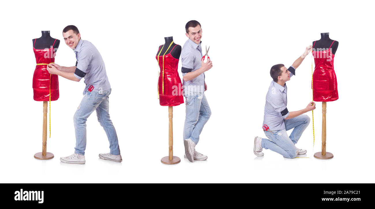 The tailor isolated on the white background Stock Photo - Alamy