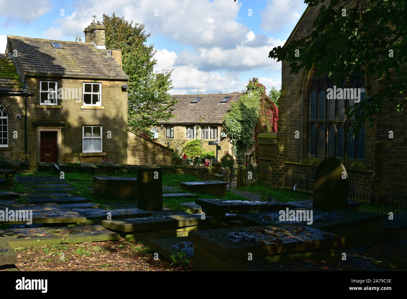 Haworth Parsonage graveyard and church, Bronte country Stock Photo - Alamy