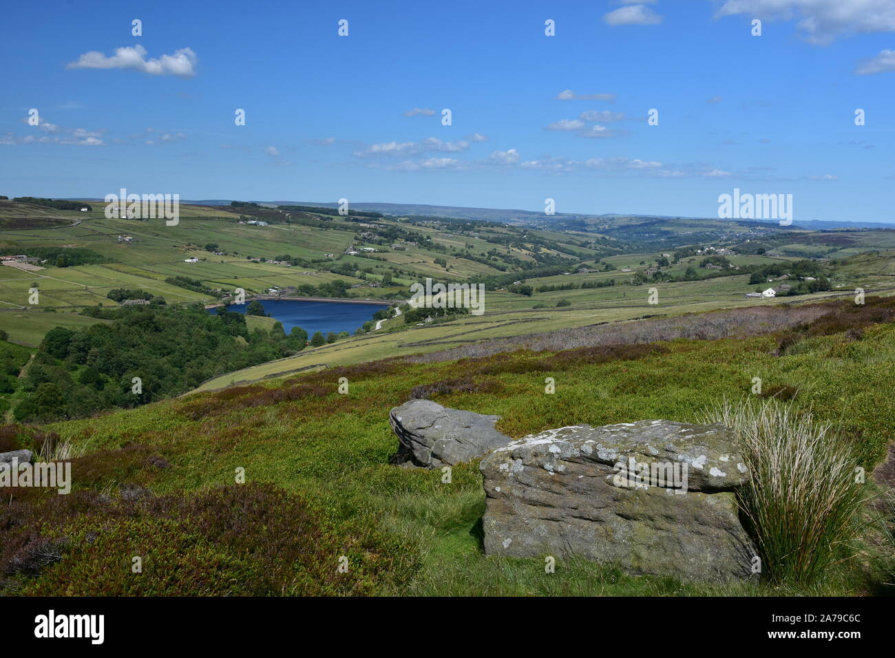 Ponden reservoir in Summer , Bronte Country Stock Photo - Alamy
