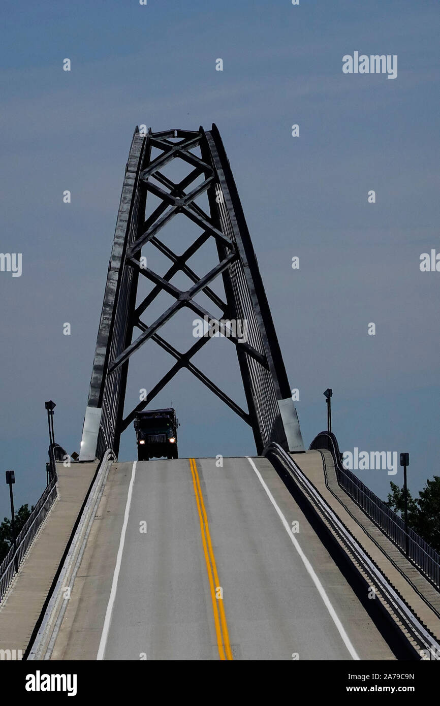 Lake Champlain Bridge Crown Point New York and Chimney Point Vermont ...