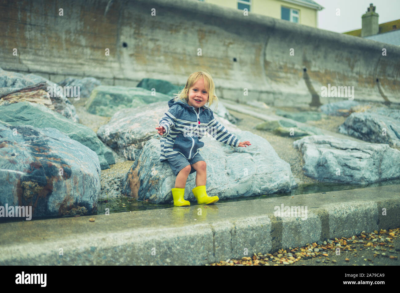Rain beach england hi-res stock photography and images - Alamy