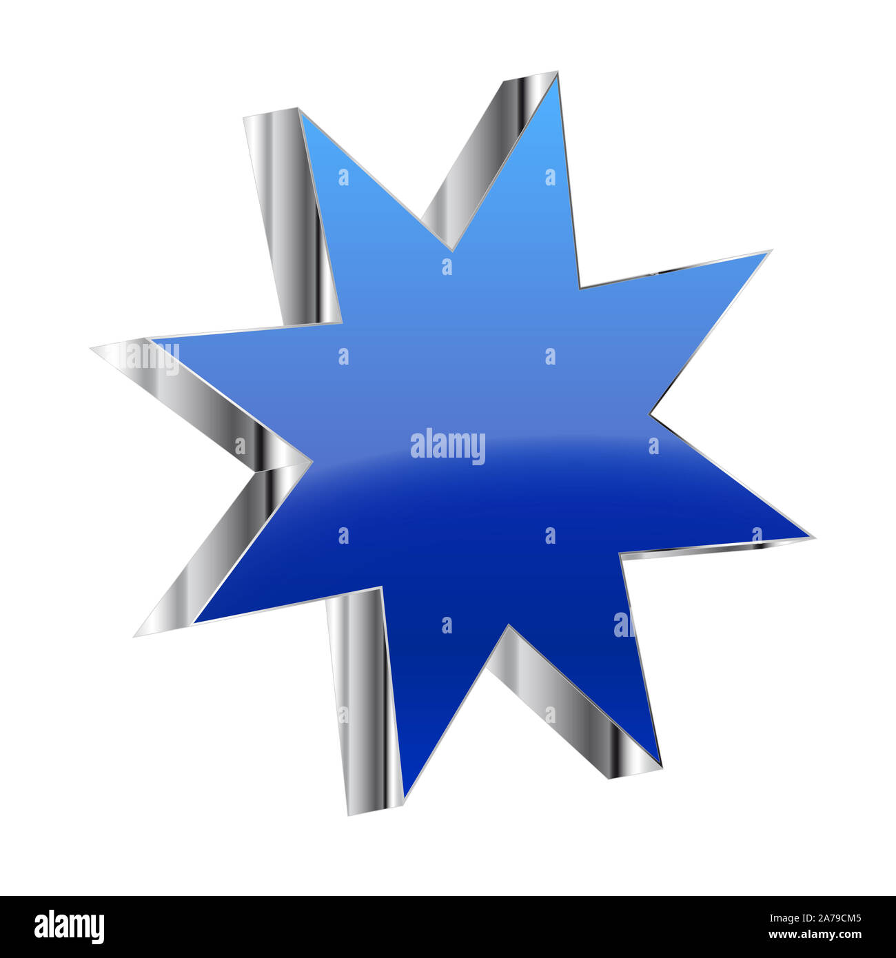 Blue star icon metal Cut Out Stock Images & Pictures - Alamy