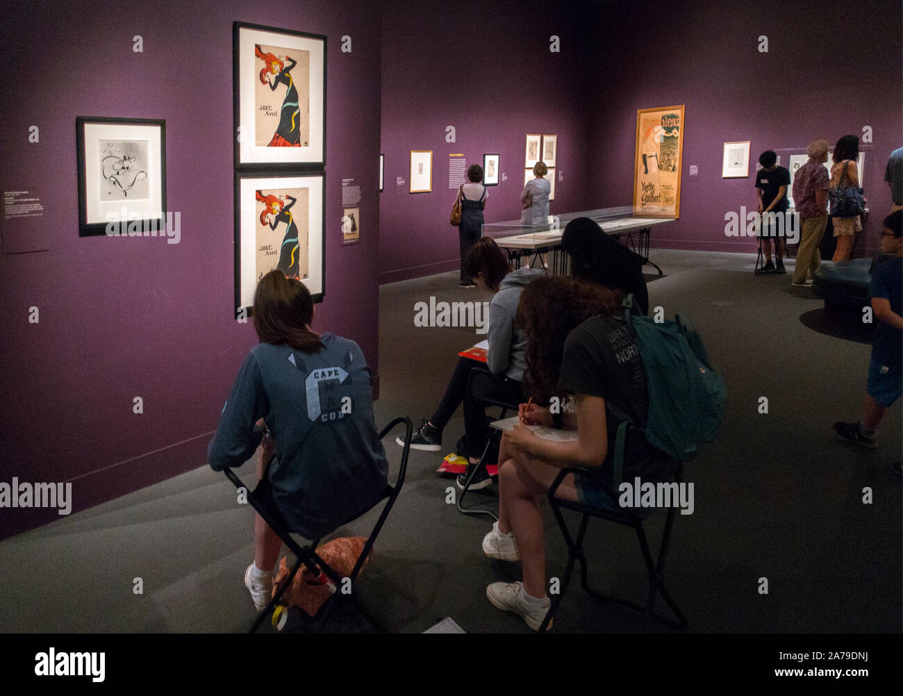 art lesson class in the Museum of Fine Arts Boston Stock Photo - Alamy