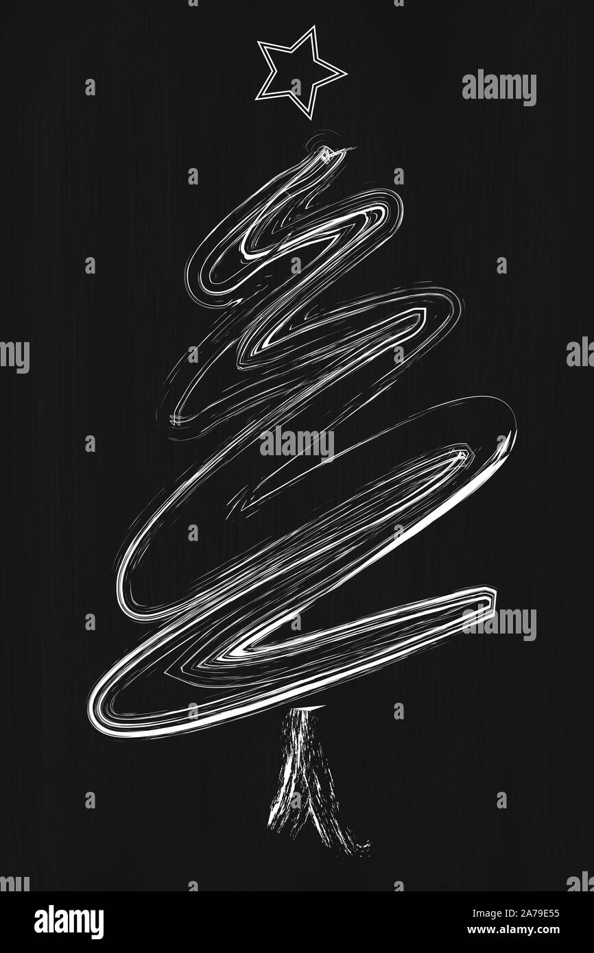 Christmas blackboard copy space Black and White Stock Photos & Images ...