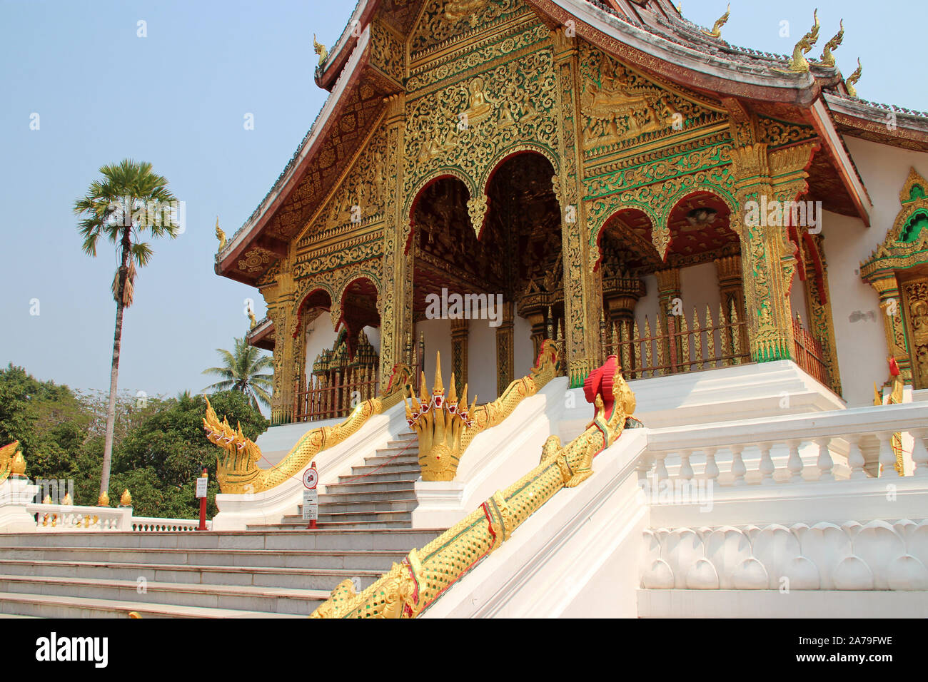 buddhist temple (haw pha bang) in luang prabang (laos Stock Photo - Alamy
