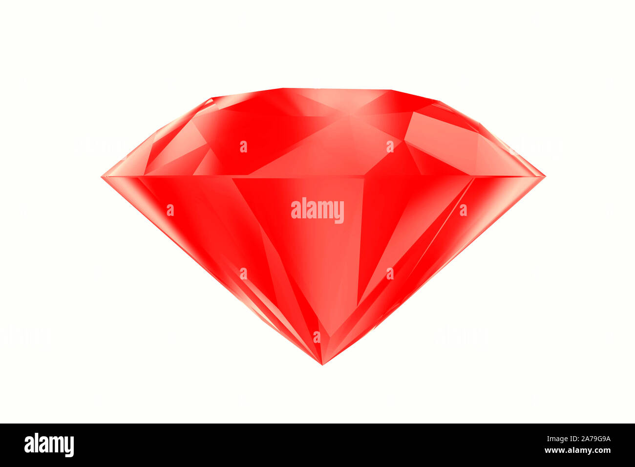 Diamond Ruby isolated on white background Stock Photo - Alamy