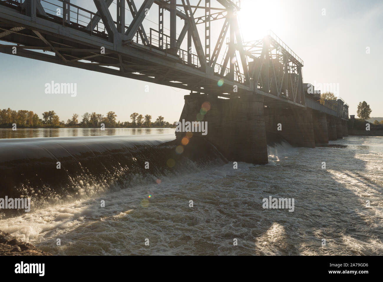 dam heat station on the river Stock Photo - Alamy