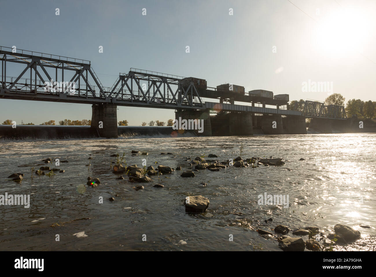 dam heat station on the river Stock Photo - Alamy