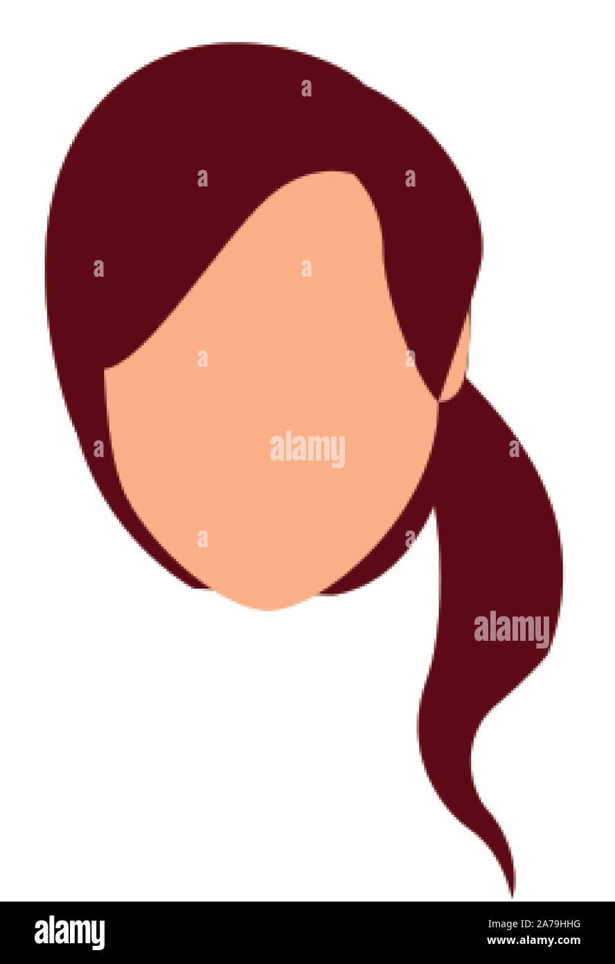 default woman face icon, flat design Stock Vector Image & Art - Alamy