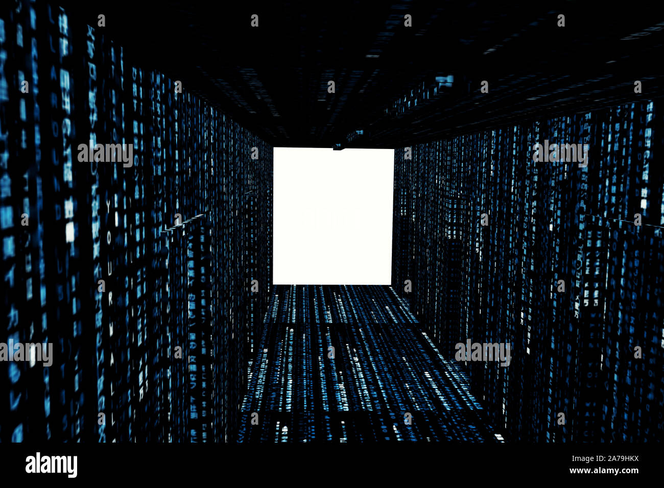 Blue binary code as background Stock Photo - Alamy