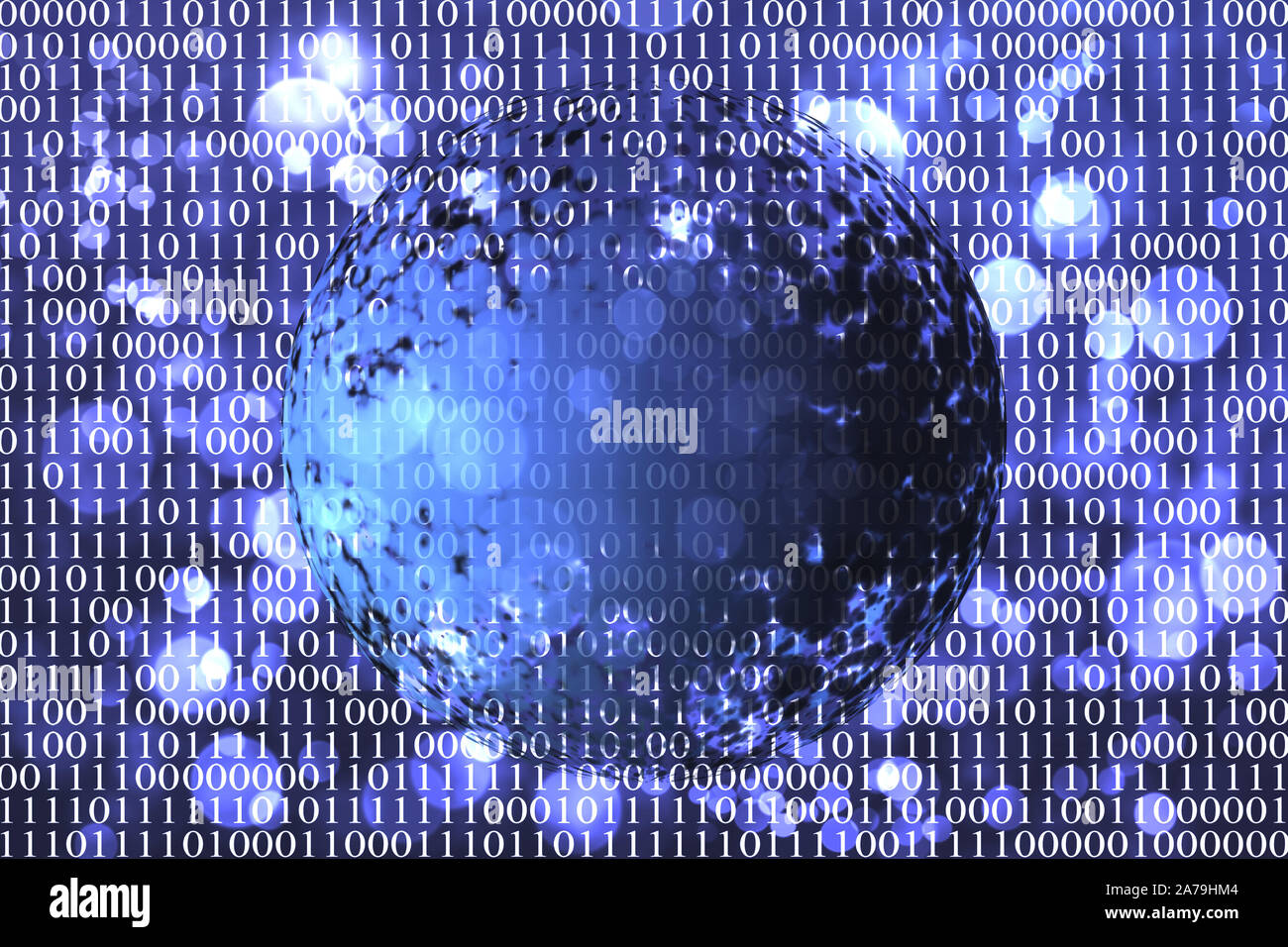 Blue binary code as background Stock Photo - Alamy