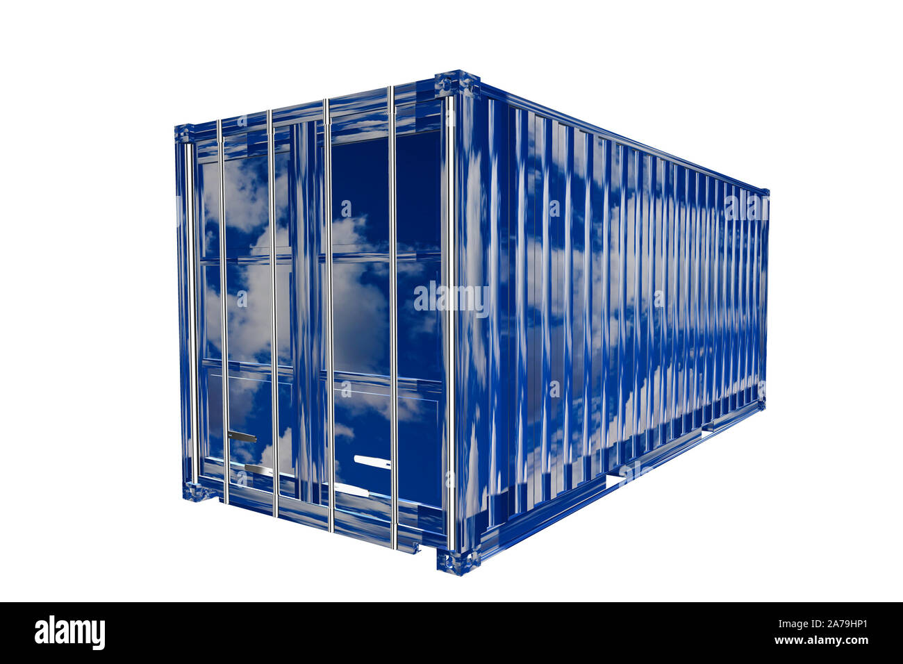 3D transport container on white background Stock Photo - Alamy