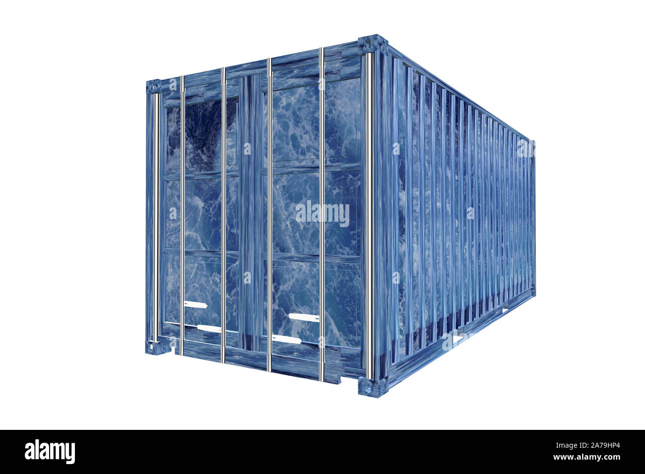 3D transport container on white background Stock Photo - Alamy