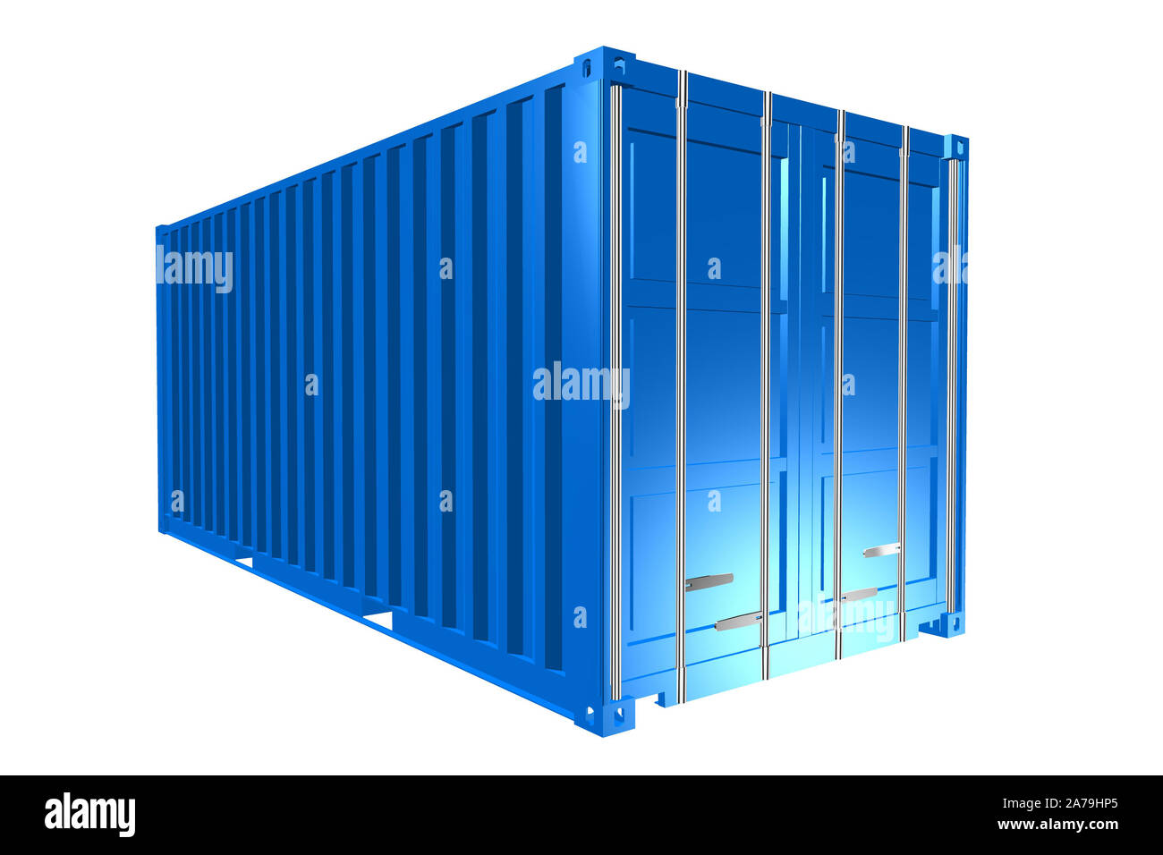 3D transport container on white background Stock Photo - Alamy