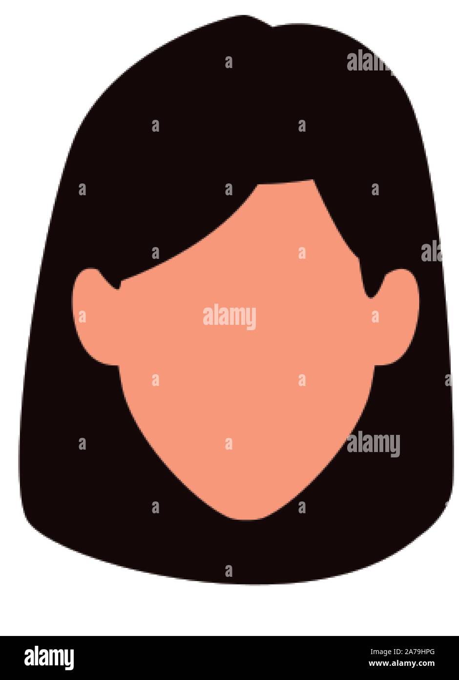 default woman face icon, flat design Stock Vector Image & Art - Alamy
