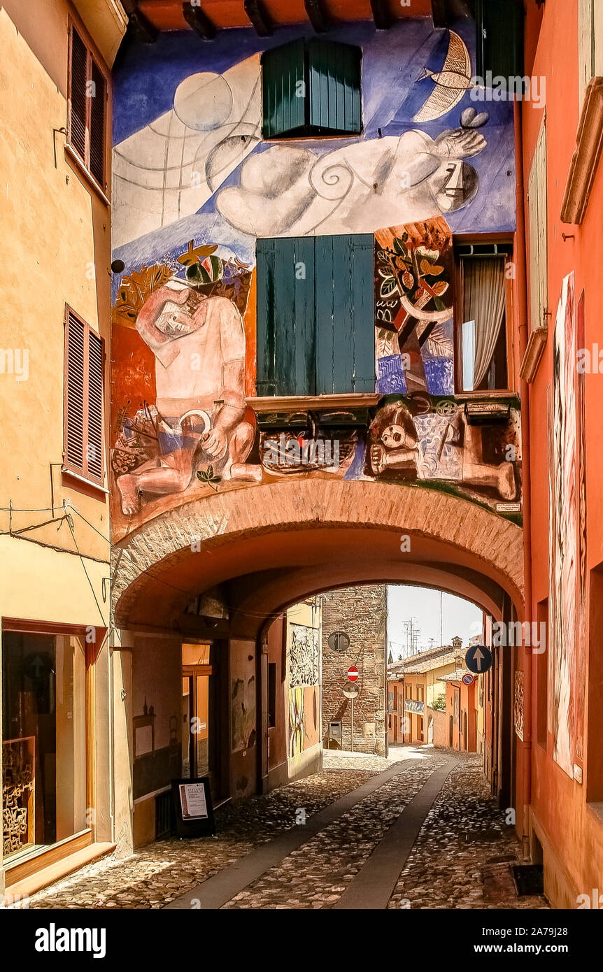 Italy Emilia Romagna - Dozza - The painted village Stock Photo - Alamy