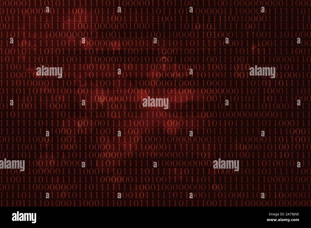 Red Binary Code Background